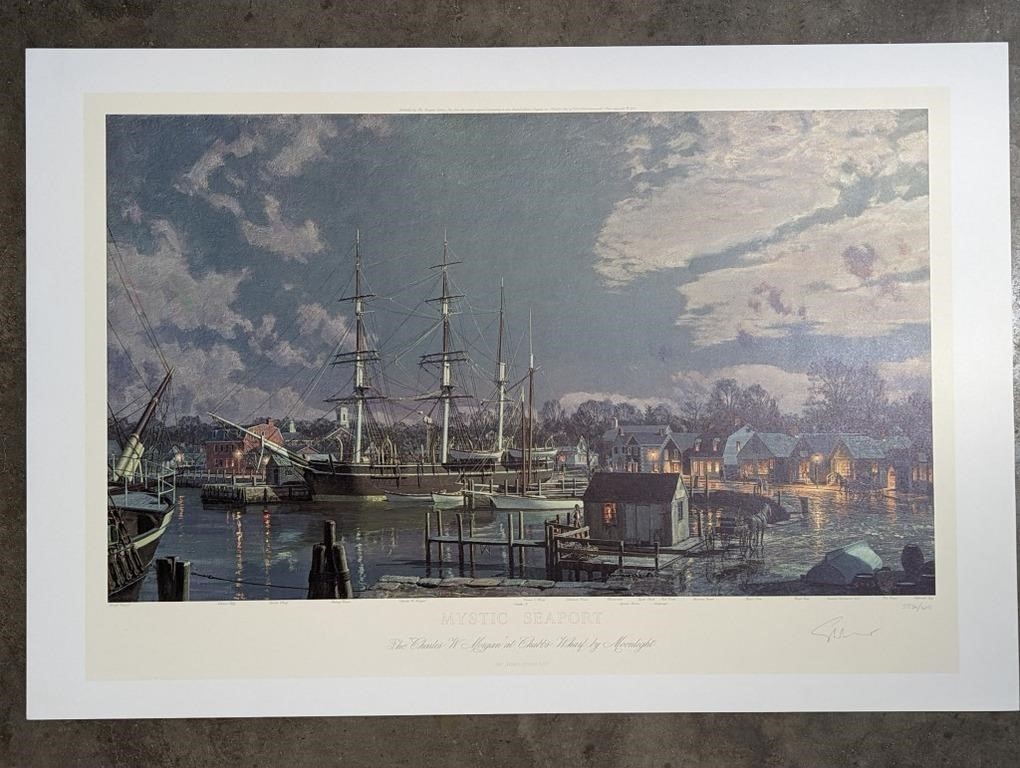 John Stobart | John Stobart Mystic Seaport Hand Signed, COA (1500 ...