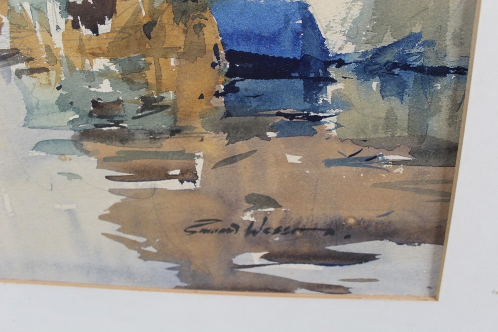 Edward Wesson | River Landscape; together with a copy of 'The Art of ...
