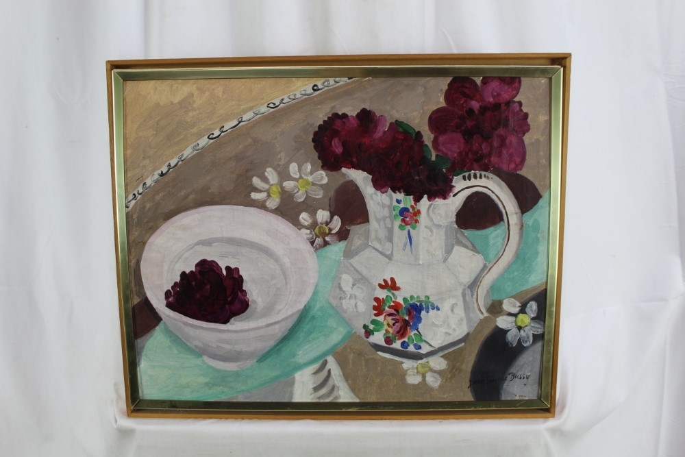 Jane Simone Bussy | Still life study depicting a jug and bowl of ...