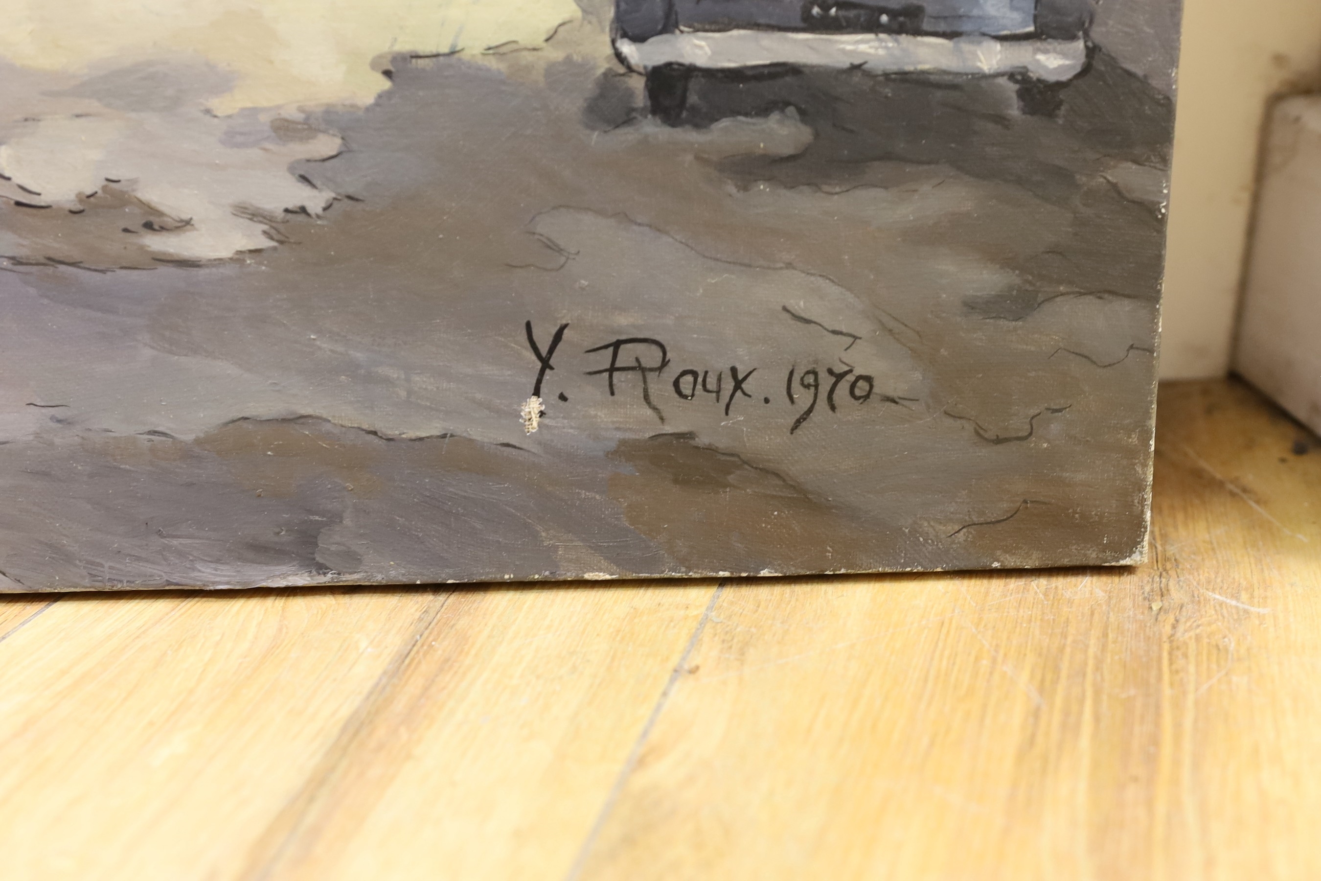 Y. Roux | French street scene (1970) | MutualArt