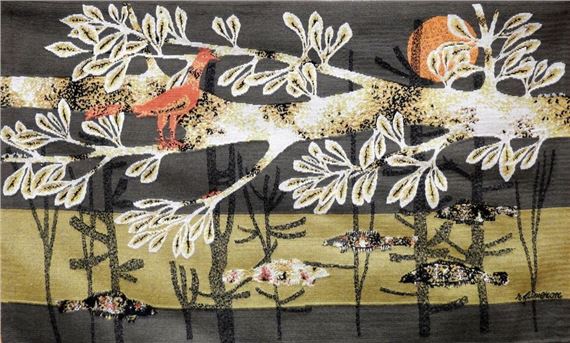 René Fumeron | Woolen tapestry representing the composition Cybèle n ...