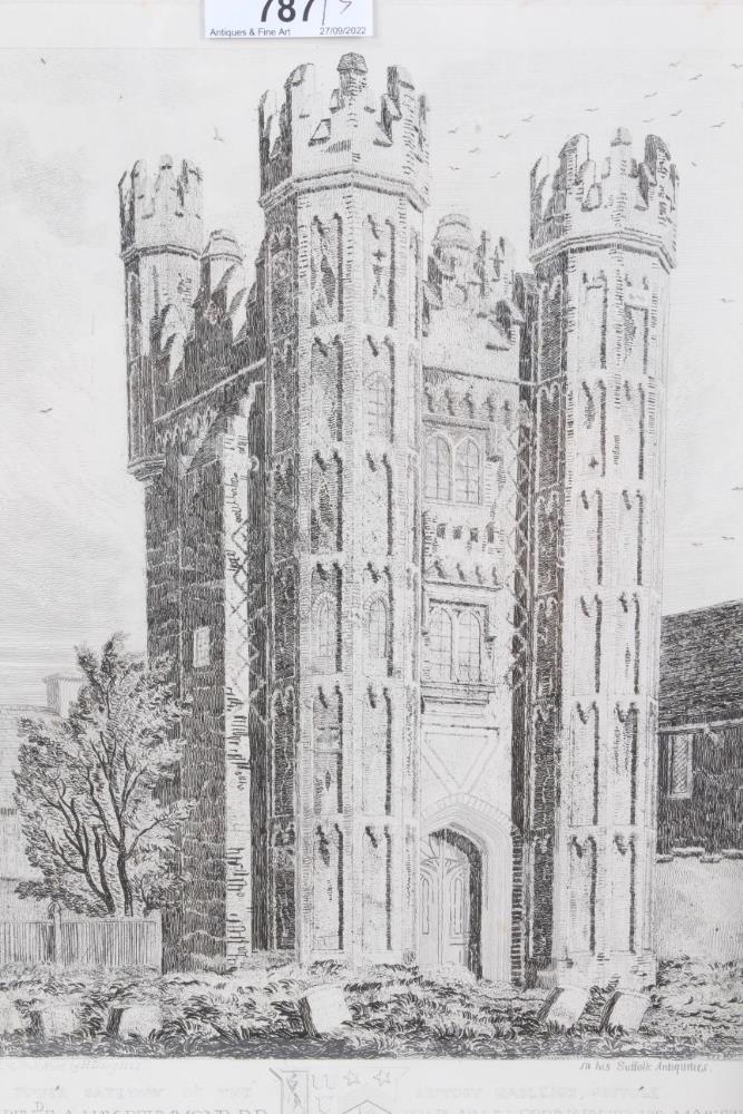 Henry Davy | Hadleigh deanery tower and two similar framed engravings ...