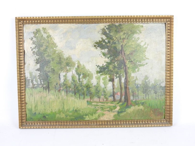 Eugene Mahaux | Path in the Forest (1874) | MutualArt