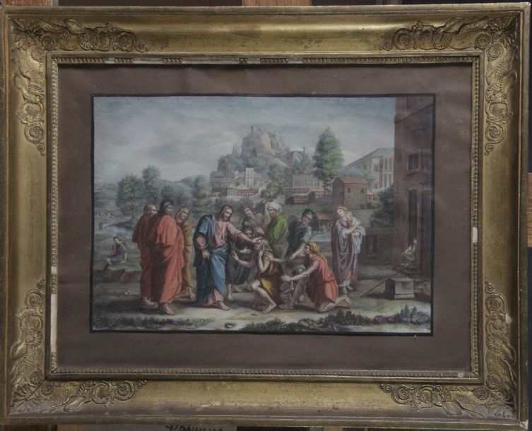 Nicolas Poussin | Jesus healing the blind of Jericho_x000D | MutualArt