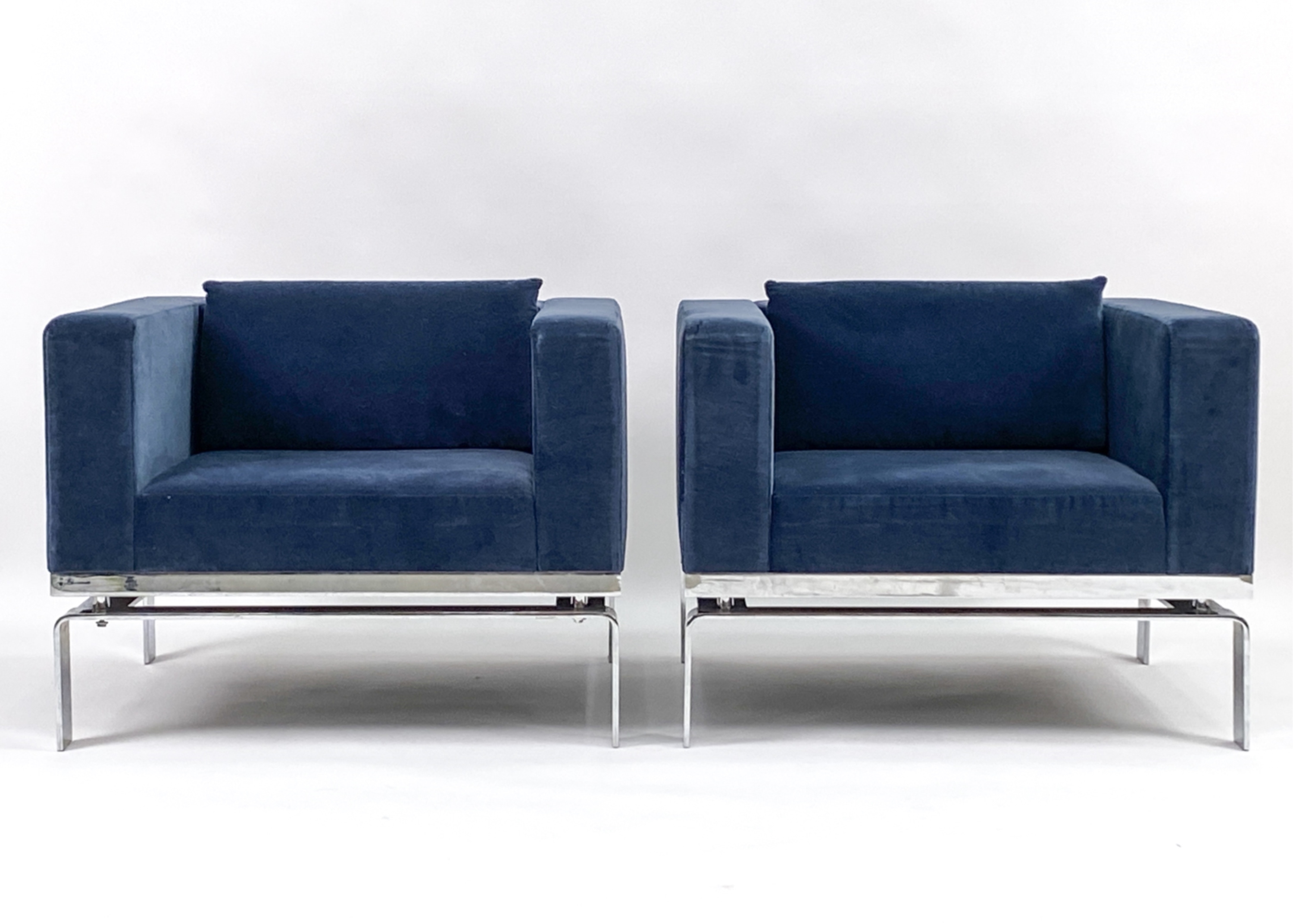 Milo Baughman | CUBE CLUB CHAIRS | MutualArt