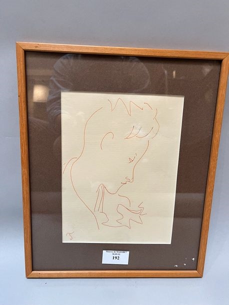 Jean Cocteau | Jean Desbordes in profile | MutualArt