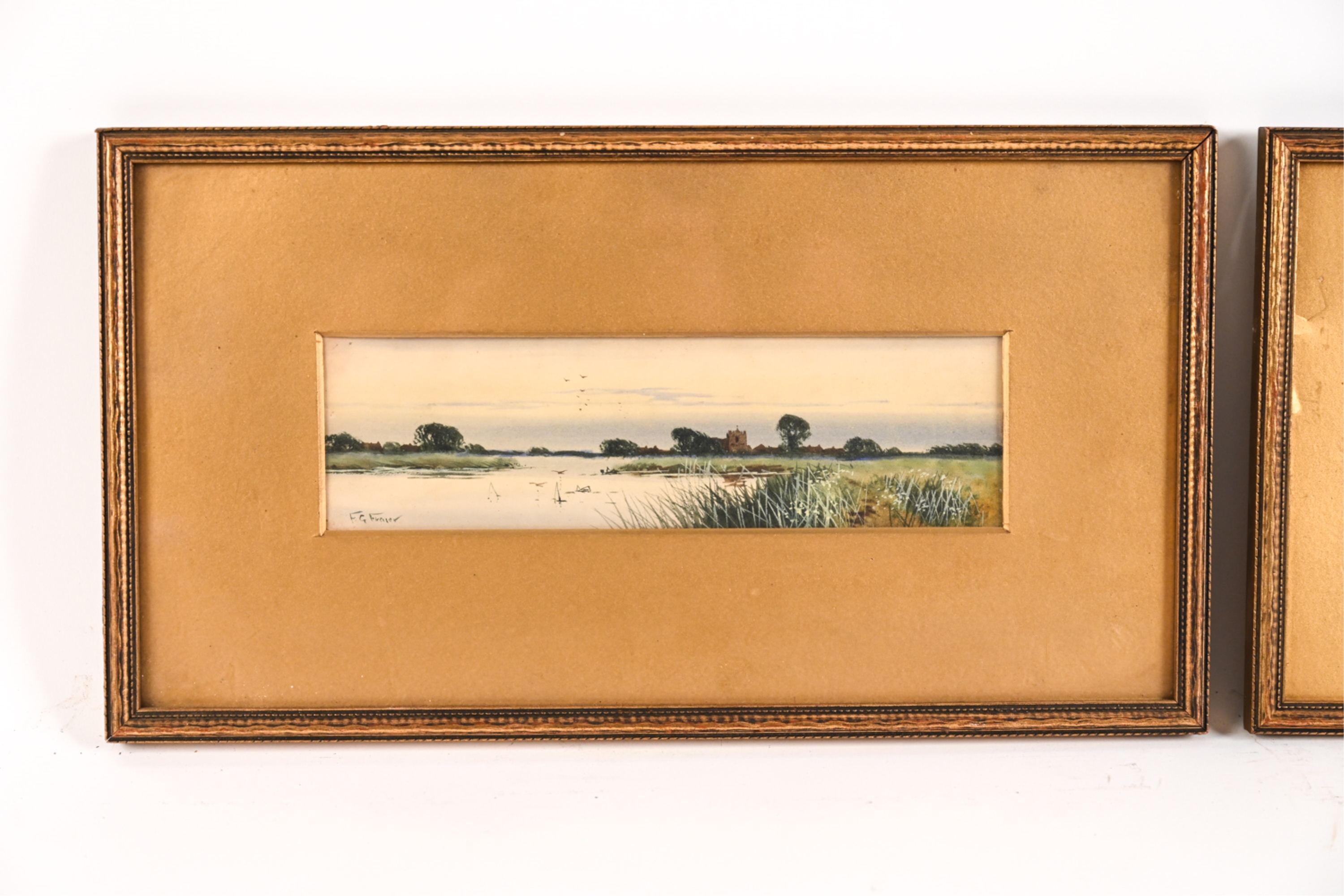 Francis Gordon Fraser | Pair of watercolor marsh landscapes | MutualArt