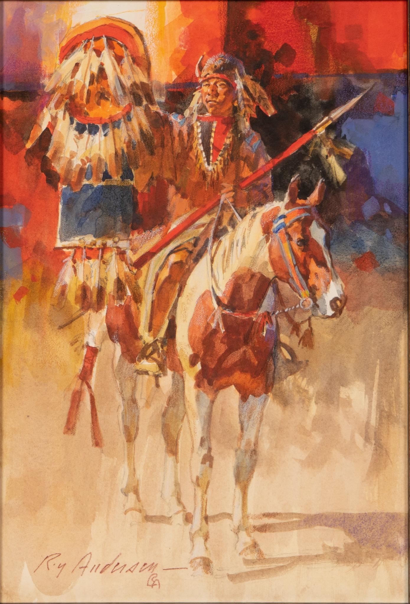 Roy Andersen | Native American on Horseback | MutualArt