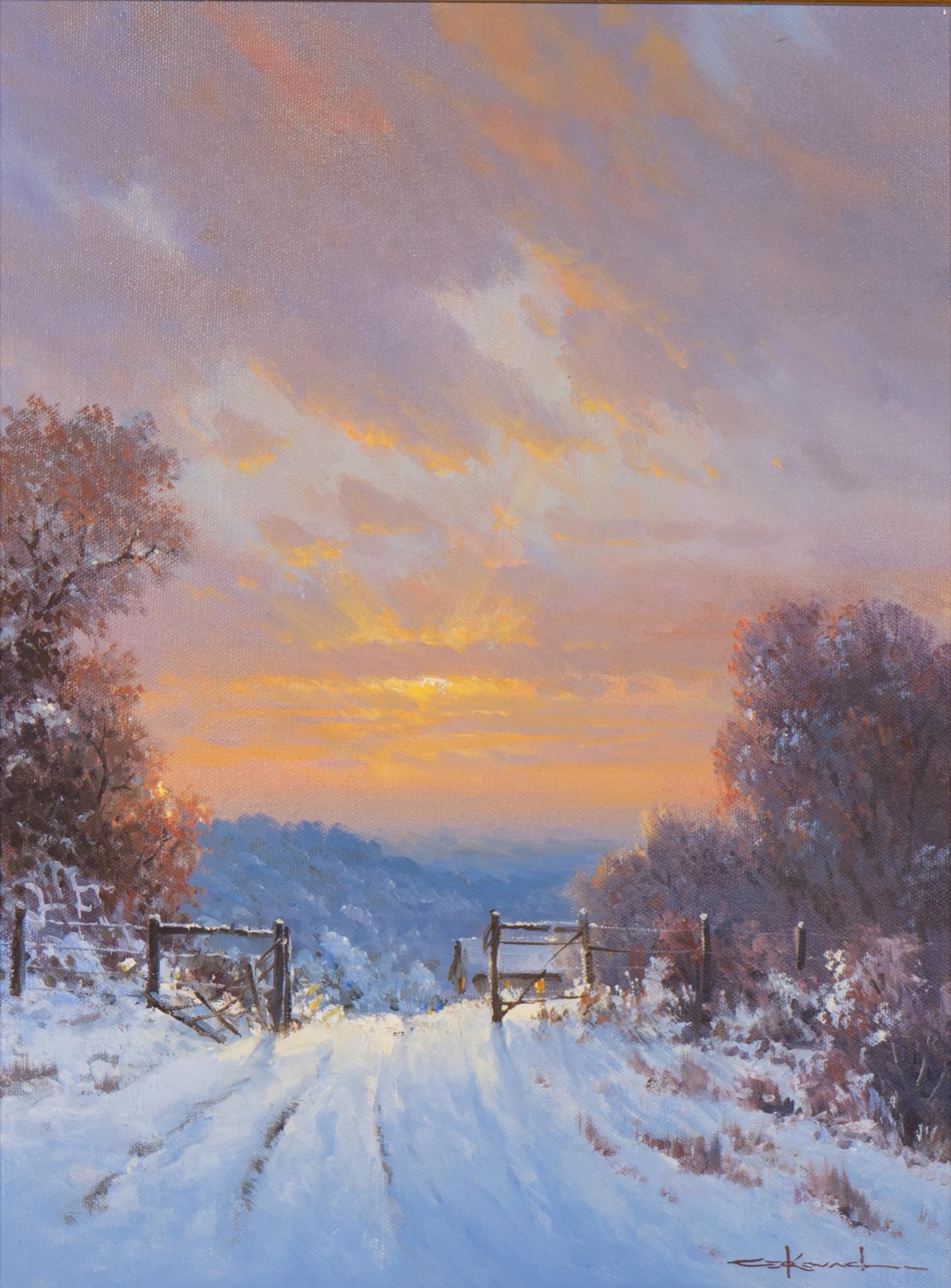 George Kovach | Snowy Sunset | MutualArt