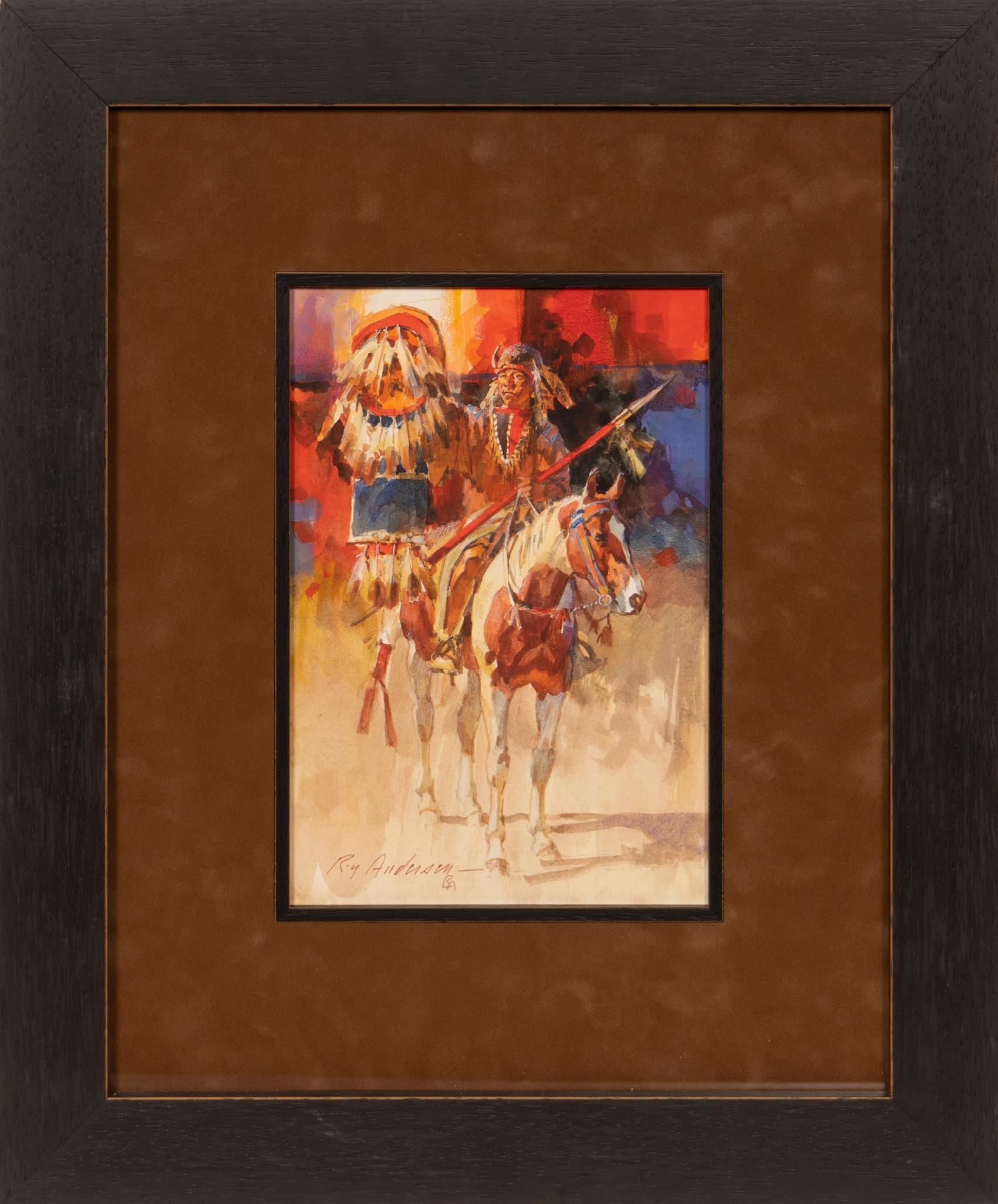 Roy Andersen | Native American on Horseback | MutualArt