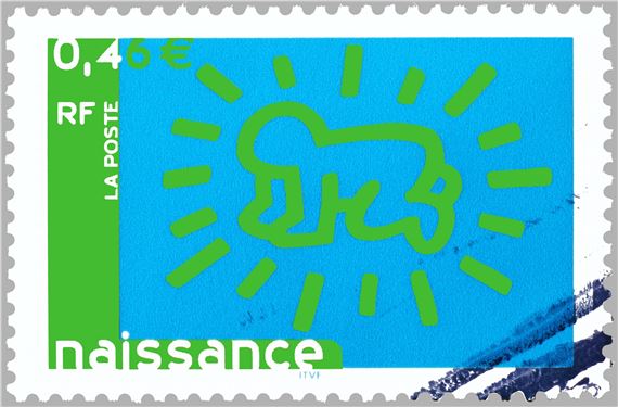 Keith Haring | Green Stamp | MutualArt