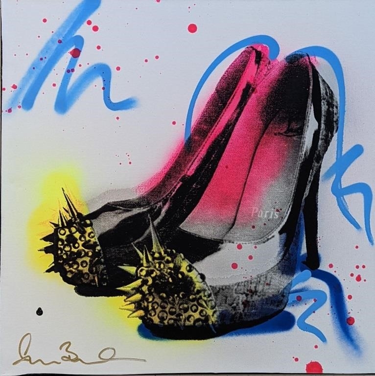 Shane Bowden | Shane Bowden Original Spiked Shoes Canvas (2000) | MutualArt
