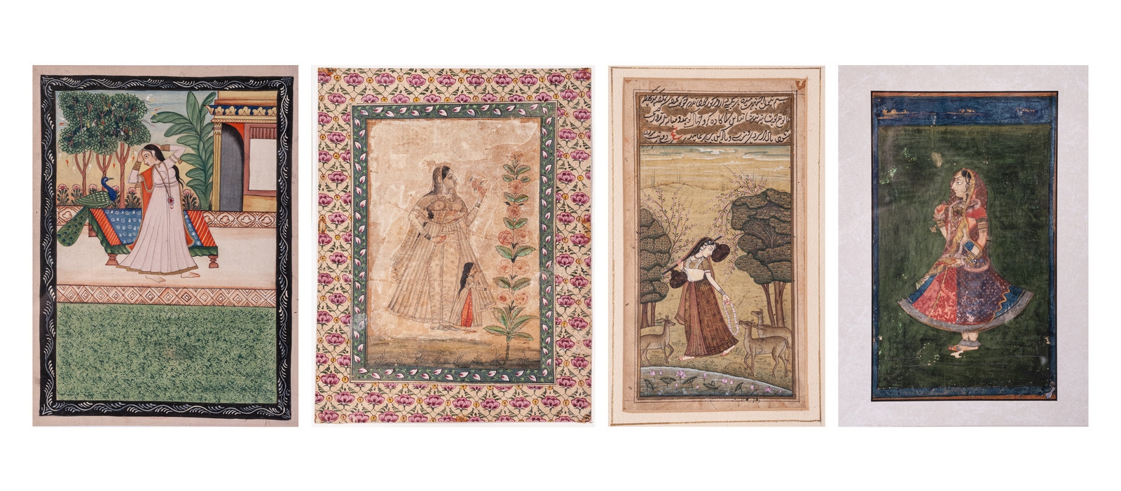 Indian School | Four Indian Miniature Paintings | MutualArt