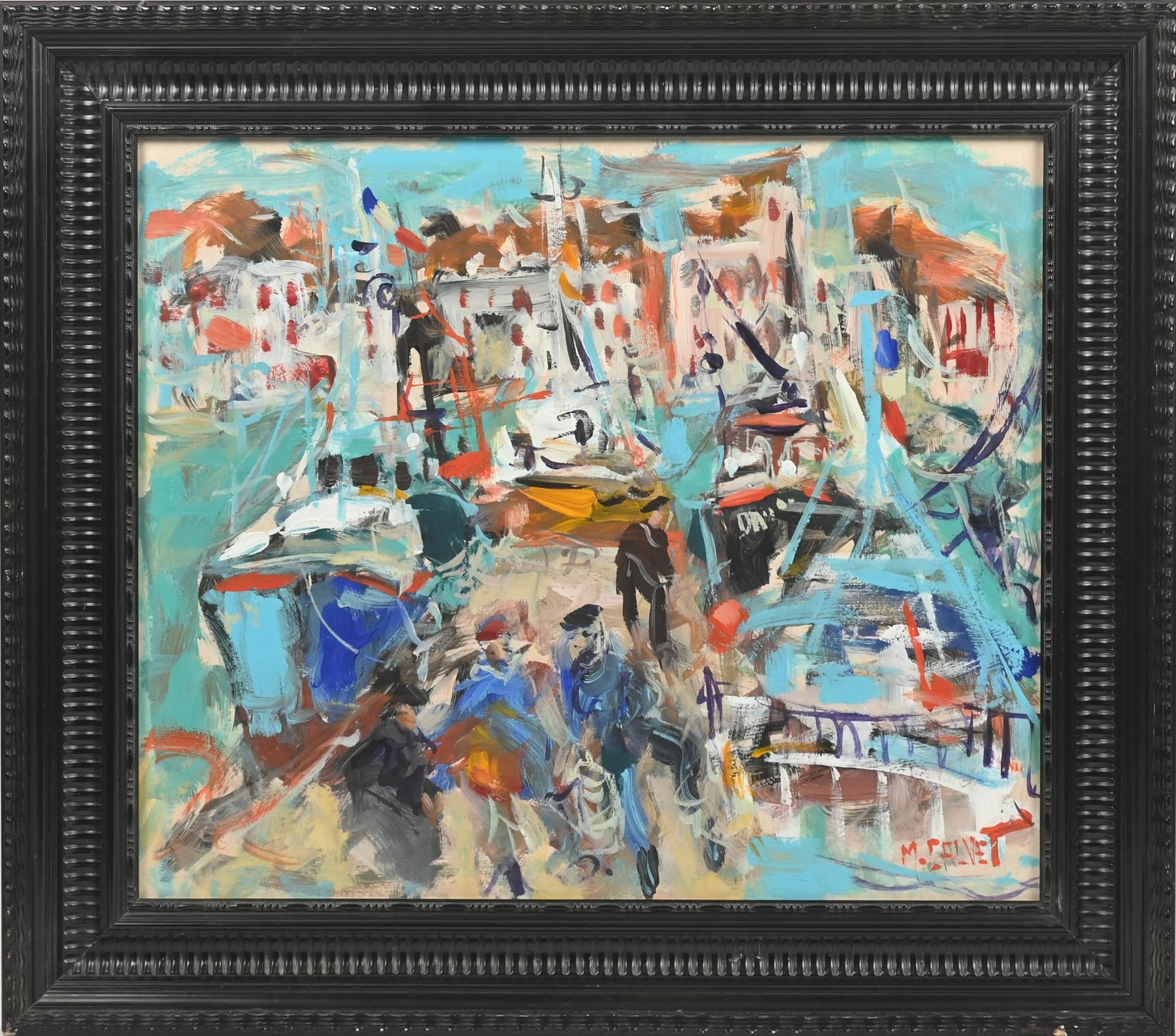 Michel Calvet | MARINS SUR LE PORT | MutualArt