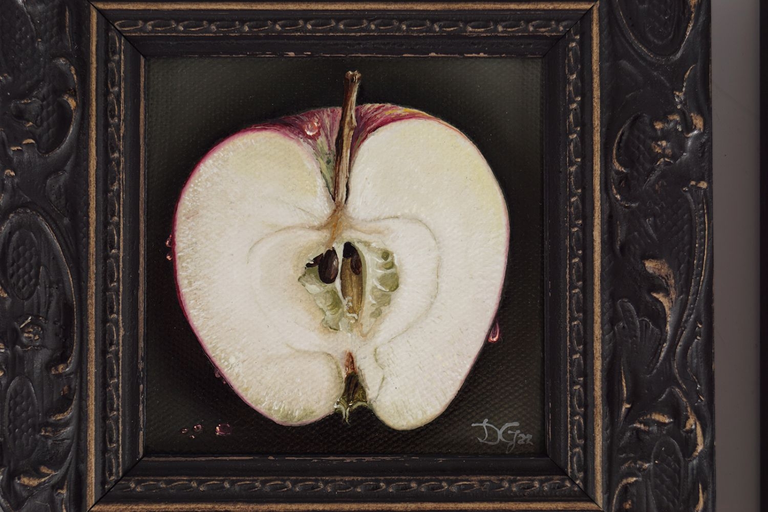 Daniela Garau | Triptych depicting a Still life of half fruit | MutualArt