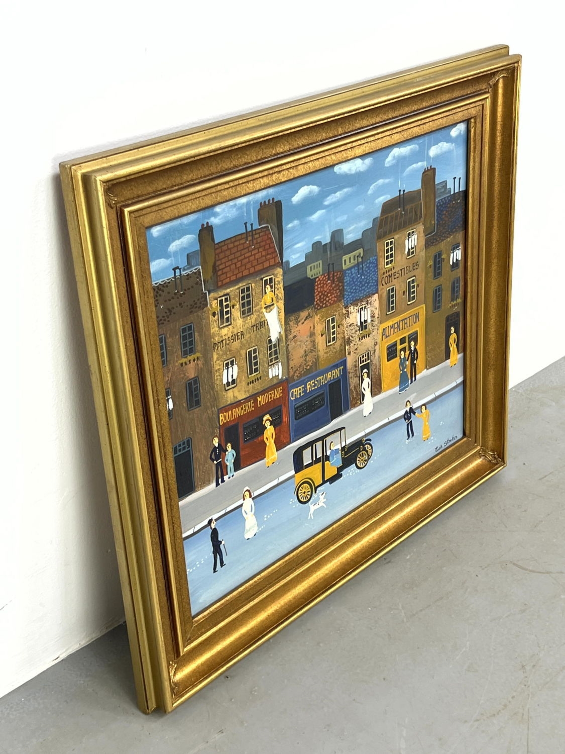 Kevin Stocker | KEVIN STOCKER Town Center Scene Painting. Car and Dog ...