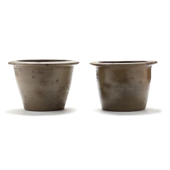 John Wesley Teague | Two Signed Teague Milk Crocks | MutualArt