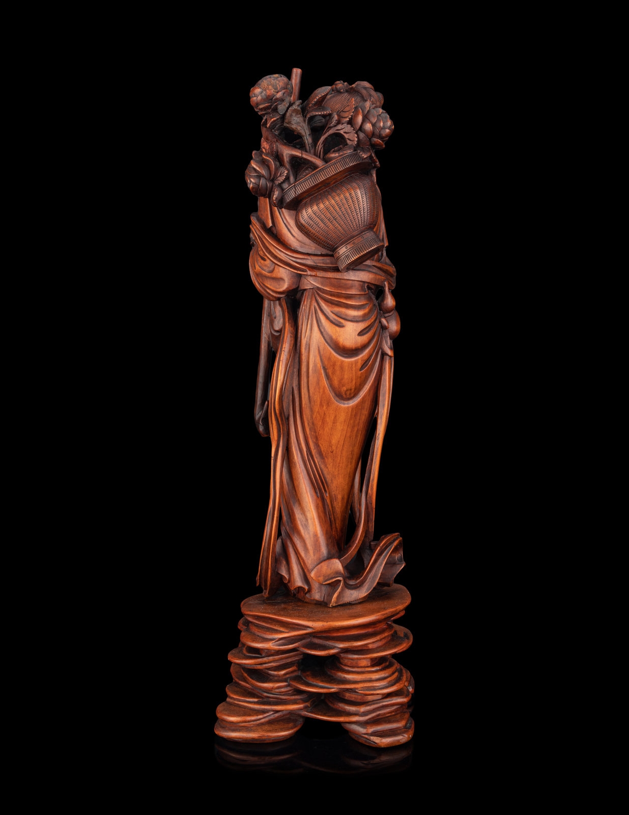 Chinese School, 19th Century | A Chinese Boxwood Figure of a Female ...