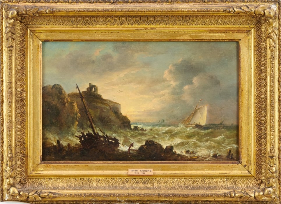 John Moore | Ipswich docks by moonlight | MutualArt