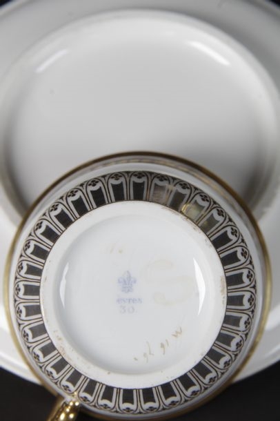 Sèvres Porcelain Factory | Set of four cups and saucers in porcelain ...