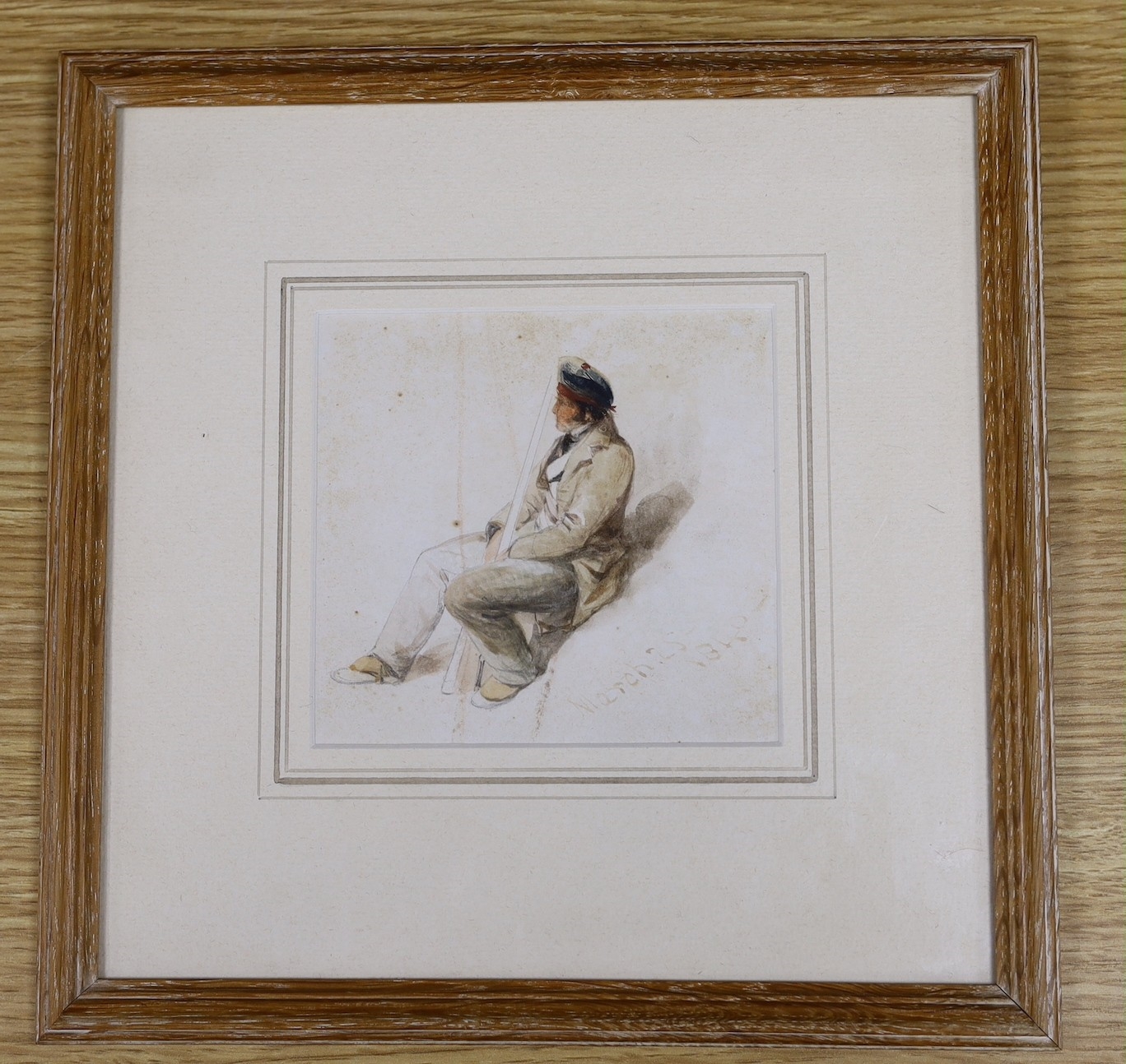 Thomas Miles Richardson | Seated Scotsman with a gun (1840) | MutualArt