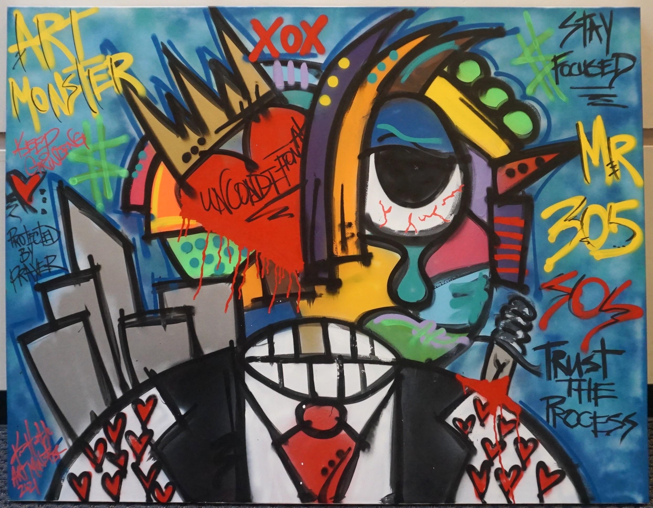Kenneth Picasso Hunt | (Art Monster) Unconditional Frontal | MutualArt