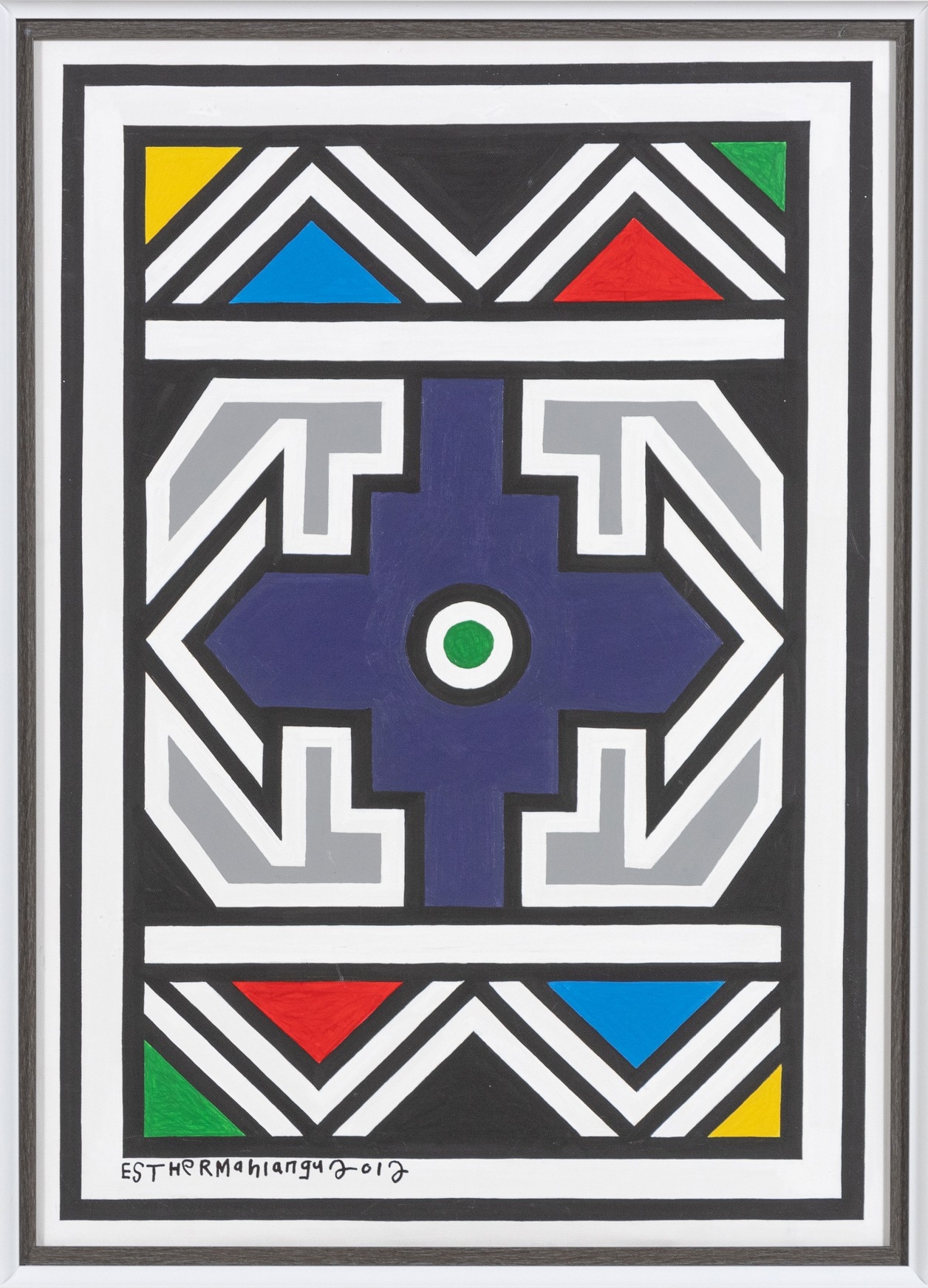 Esther Mahlangu | NDEBELE PATTERN (2012) | MutualArt