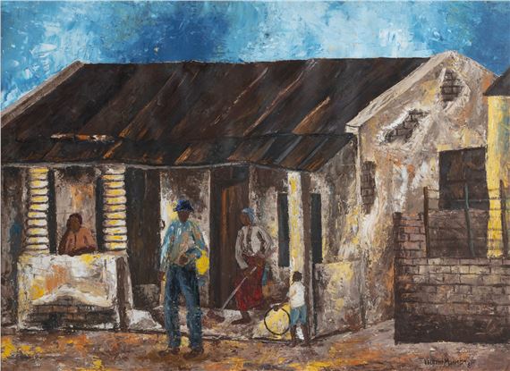 George Velaphi Mzimba | FAMILY ON THE STOEP (1981) | MutualArt