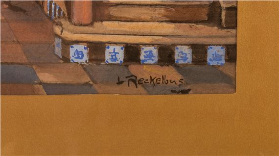 Louis Reckelbus | view of an interior | MutualArt
