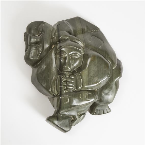 Henry Napartuk | HUNTERS WITH WALRUS INFLATING AVATAQ (SEALSKIN FLOAT ...