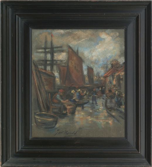 James Watterson Herald | Fisherfolk unloading the night's catch | MutualArt