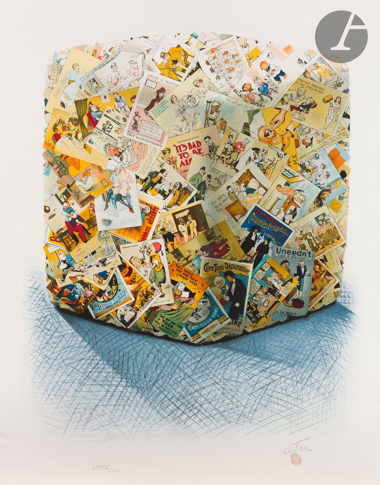 César Baldaccini | Compression of old advertising posters with a ...