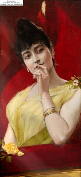 Jan Styka | Dama w loży (1890) | MutualArt