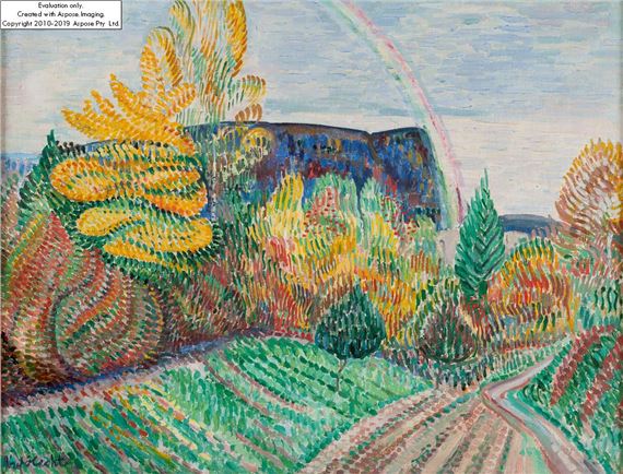 Joseph Hecht | Pejzaż z tęczą | MutualArt