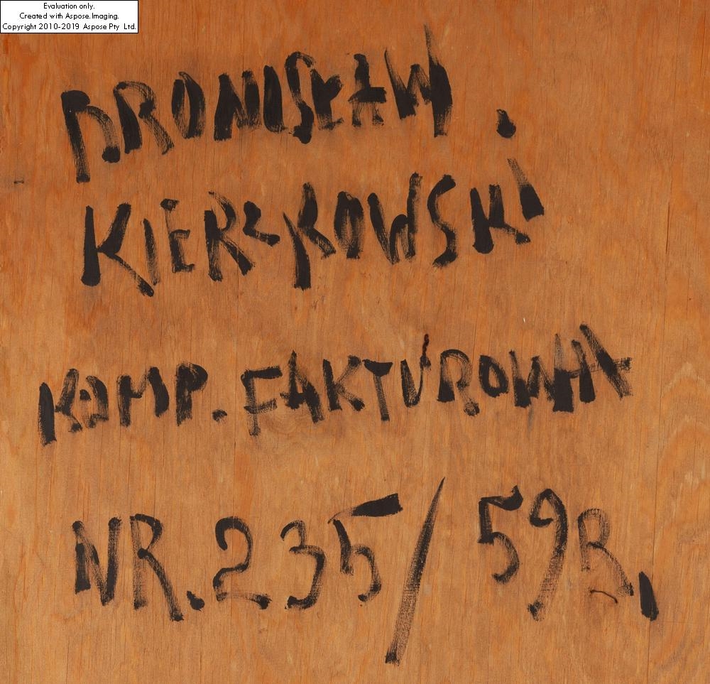 Bronisław Kierzkowski | Factural Composition no 235 (1959) | MutualArt