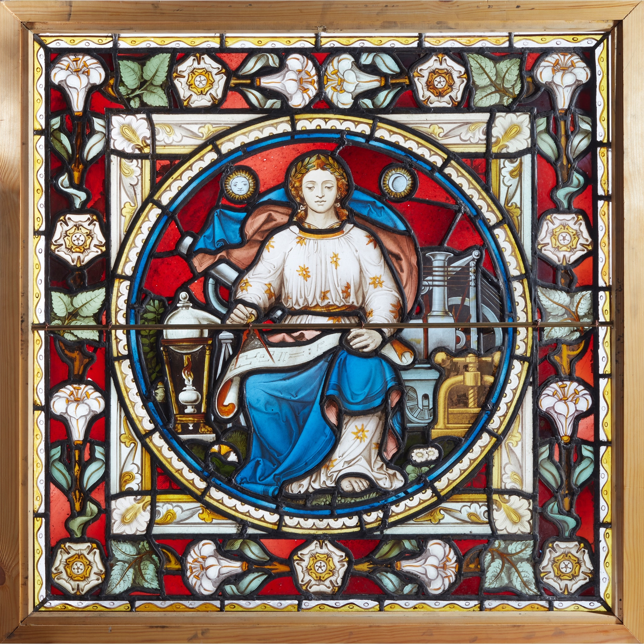 John Richard Clayton | 'SCIENCE': GOTHIC REVIVAL STAINED GLASS PANEL ...