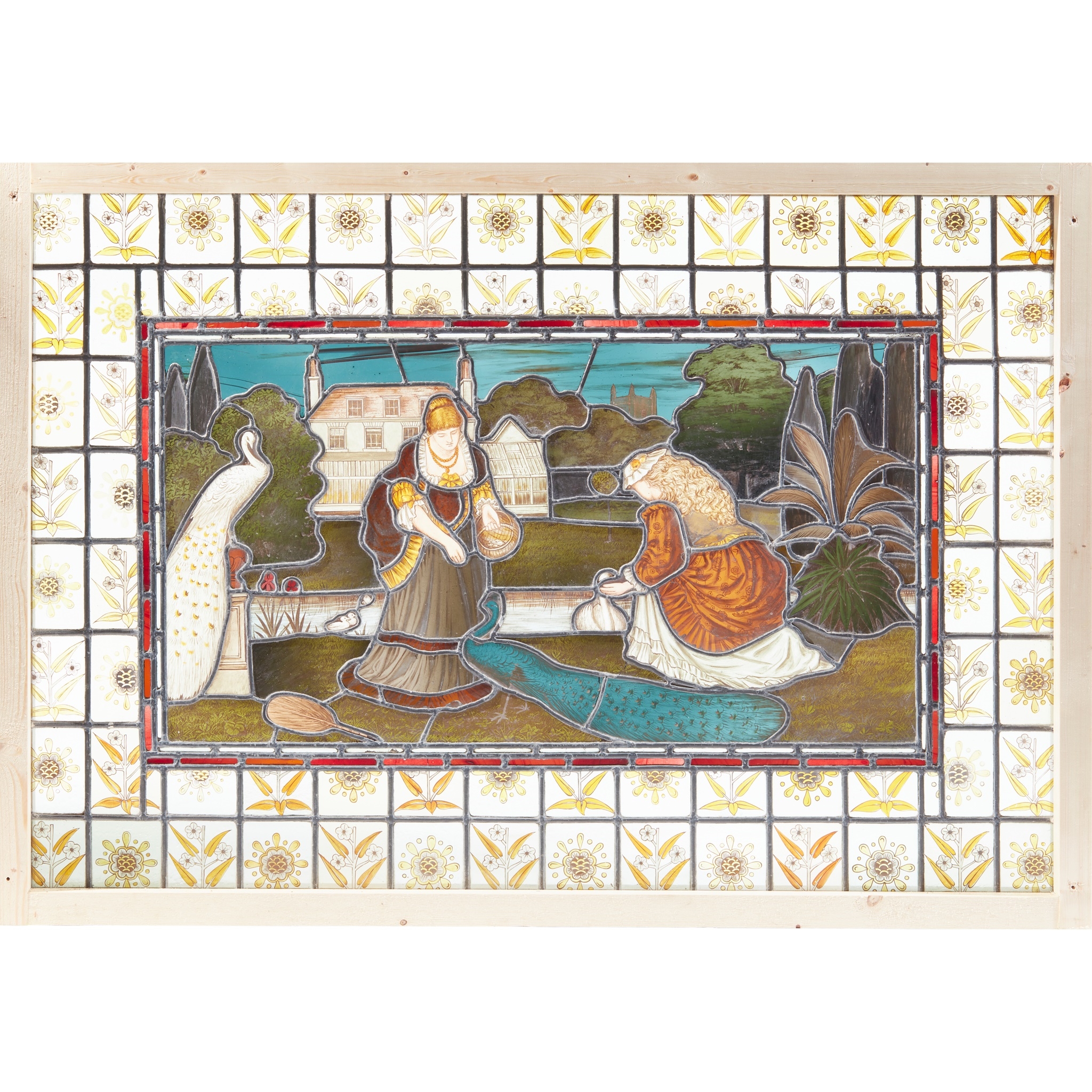 Daniel Cottier | AESTHETIC MOVEMENT STAINED GLASS PANEL. | MutualArt