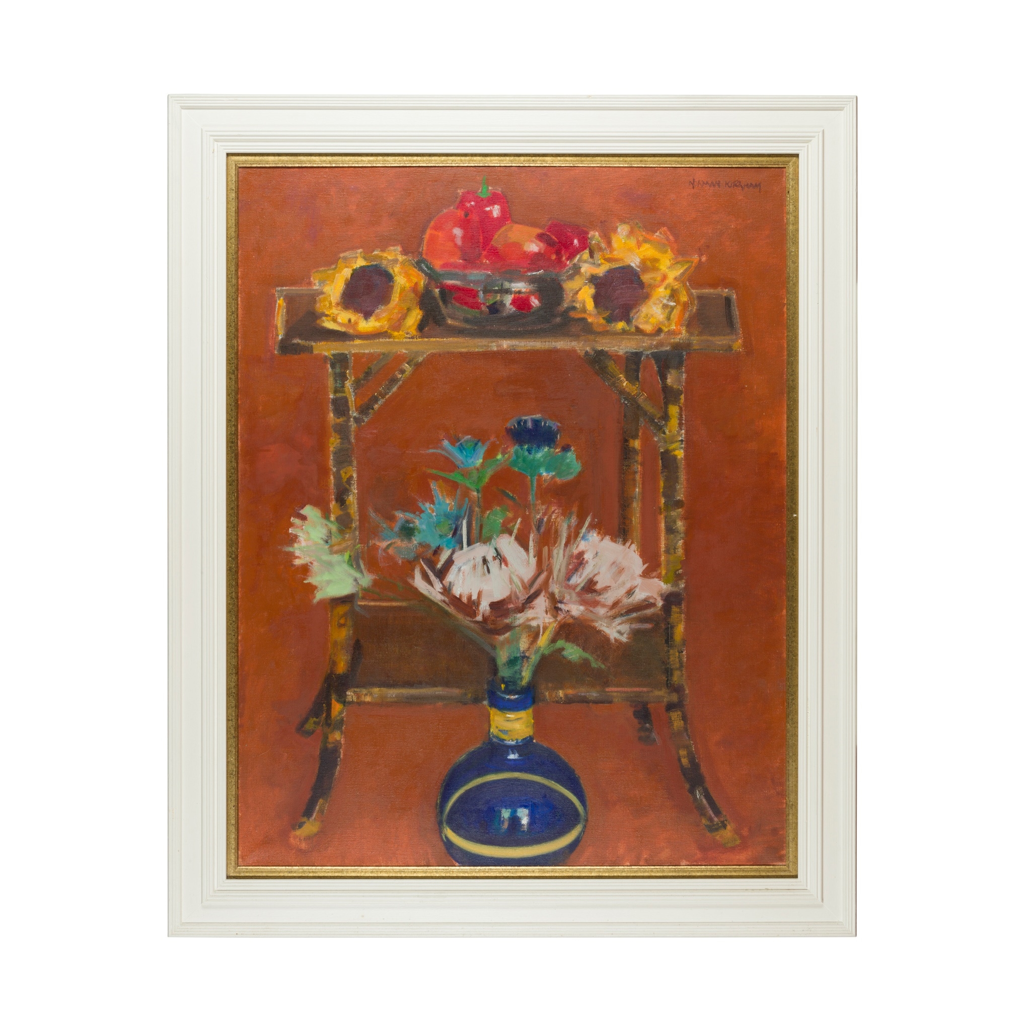 Norman Kirkham | STILL LIFE WITH SUNFLOWER HEADS | MutualArt