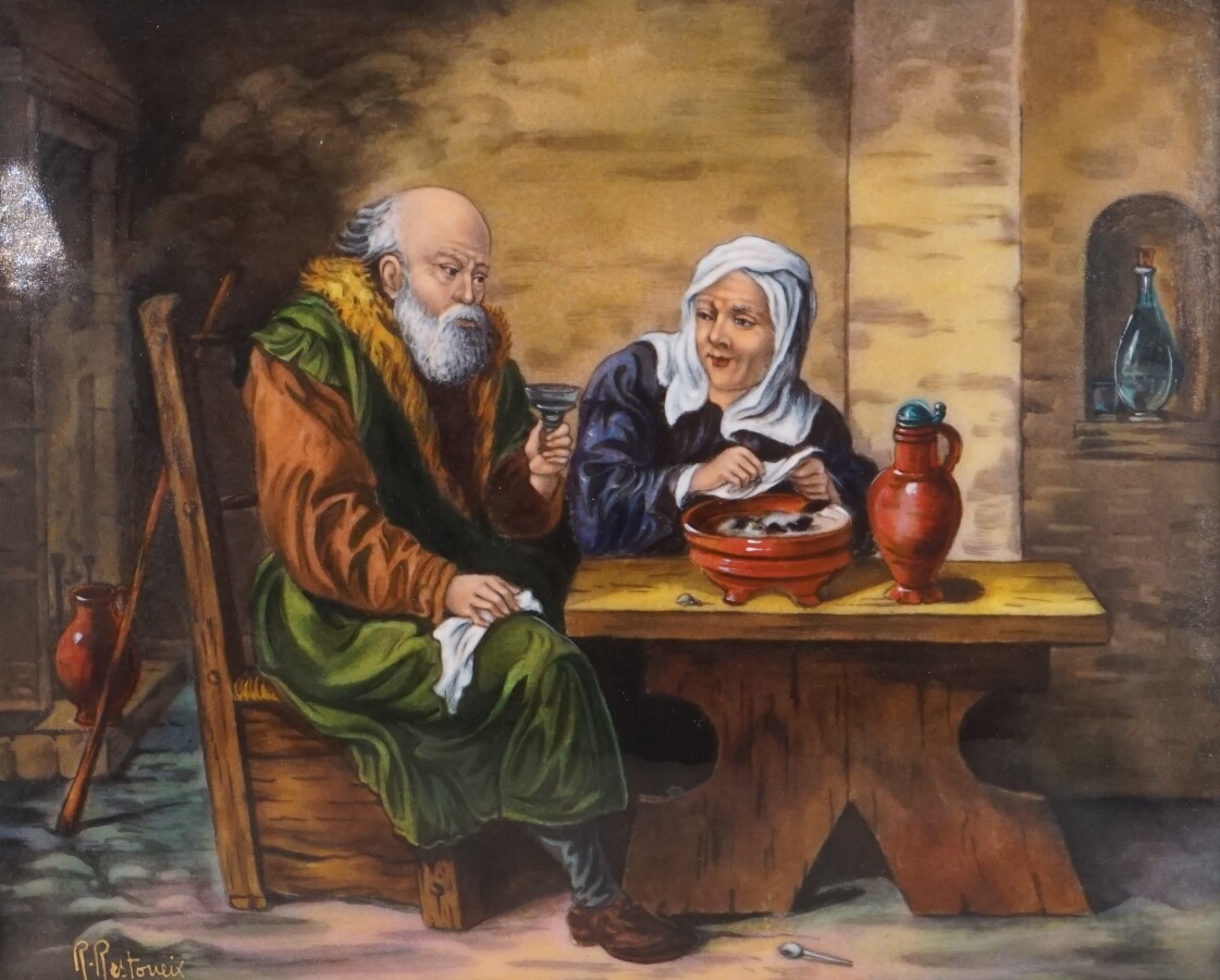 René Restoueix | LIMOGES : Scène d'intérieur | MutualArt