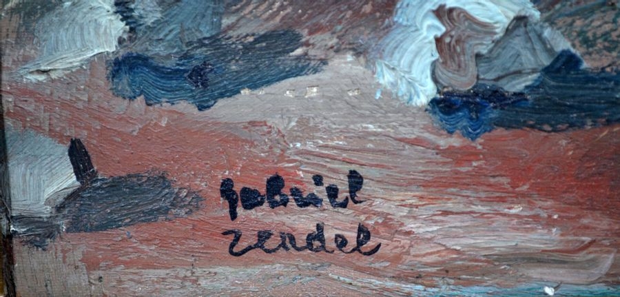 Gabriel Zendel | Personnages assis dans une vallée rocheuse (1906 ...