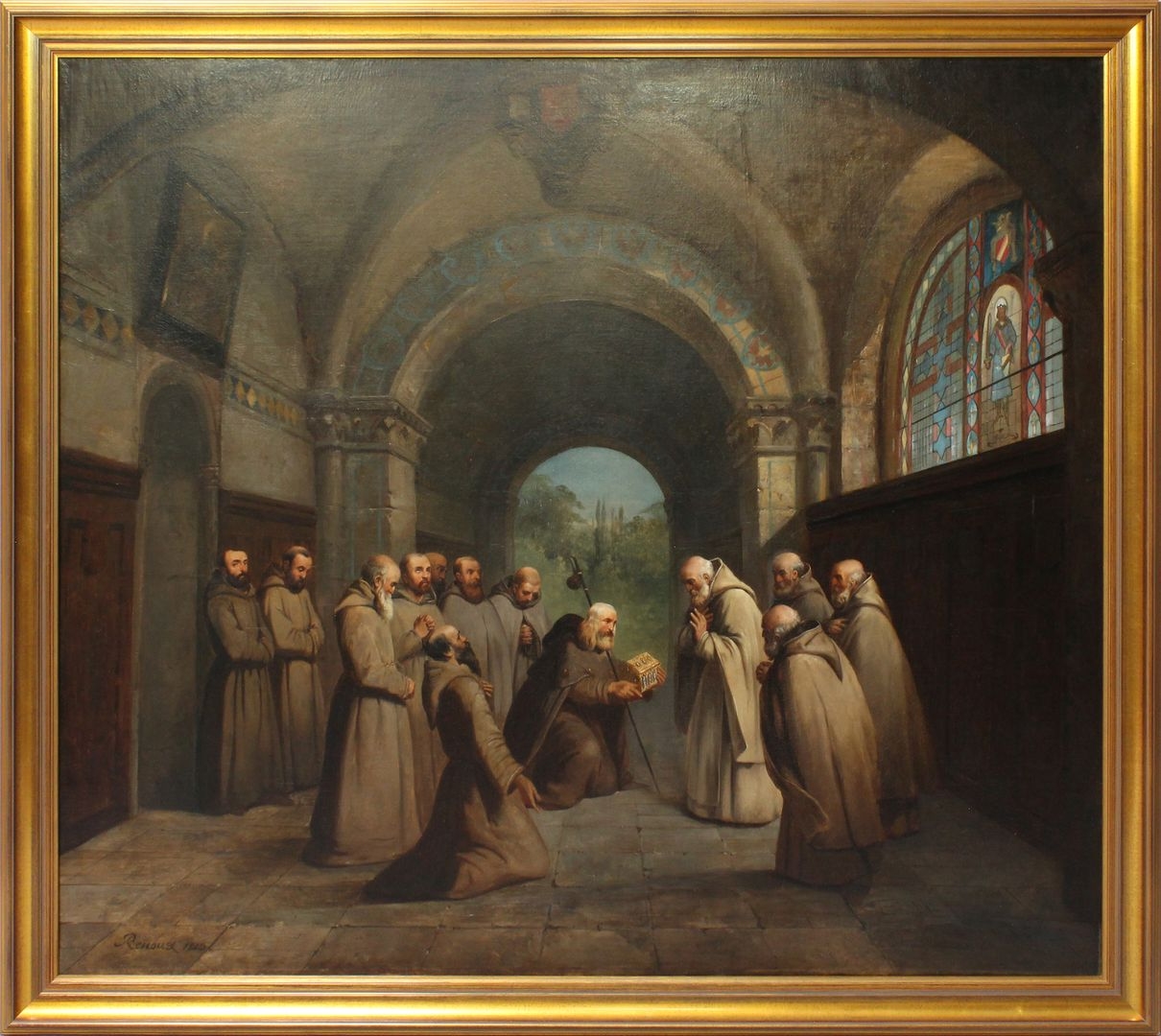 Charles Caius Renoux | Pilgerer in Klostereingang (1843) | MutualArt