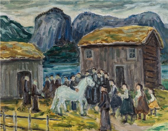 Harold Lund | Den nye hesten på Storerein (84) | MutualArt