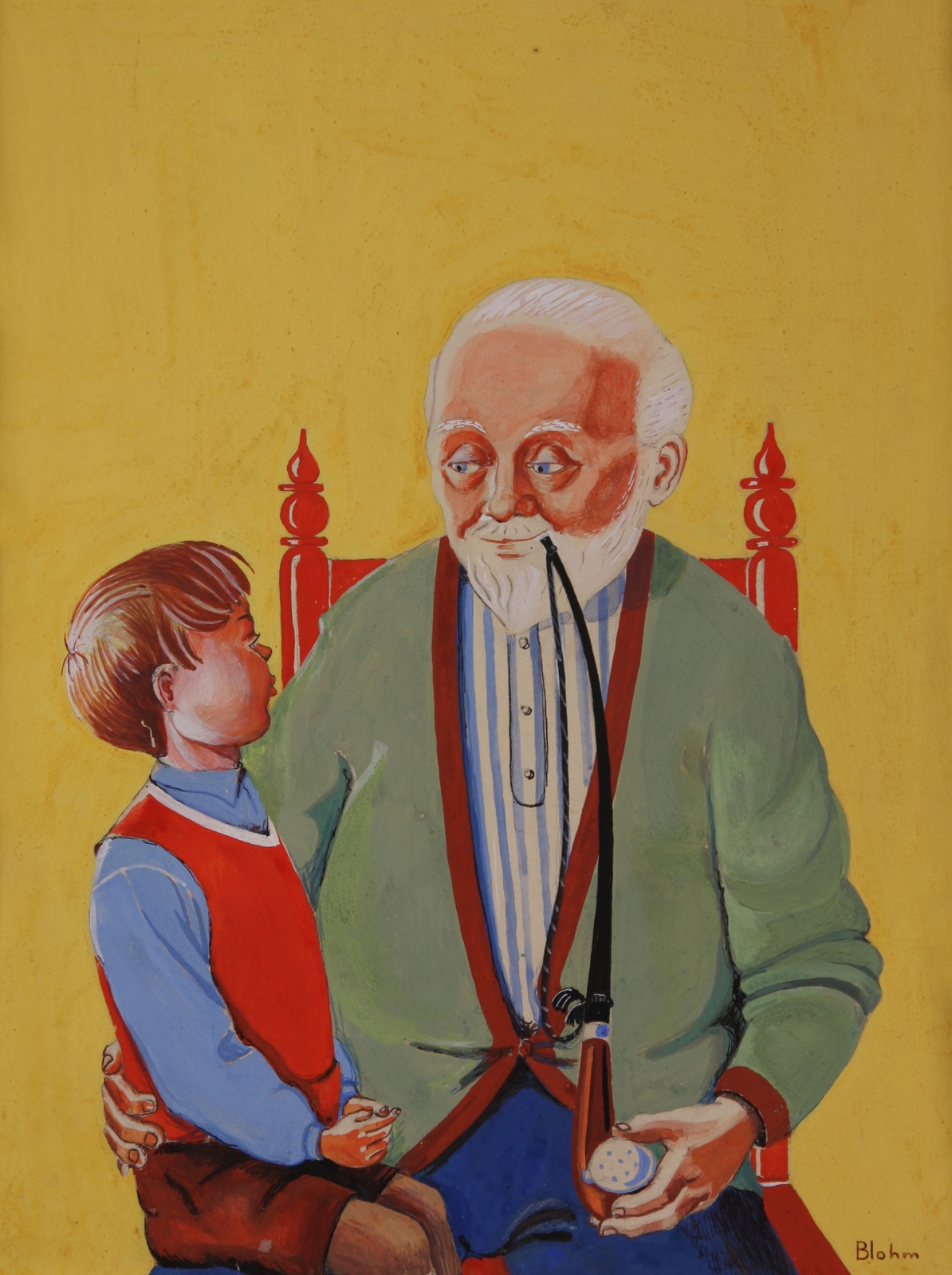 Roy Blohm | På bestefars fang | MutualArt