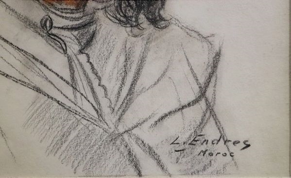 Louis John Endres | Portrait d’un berbère au turban blanc | MutualArt