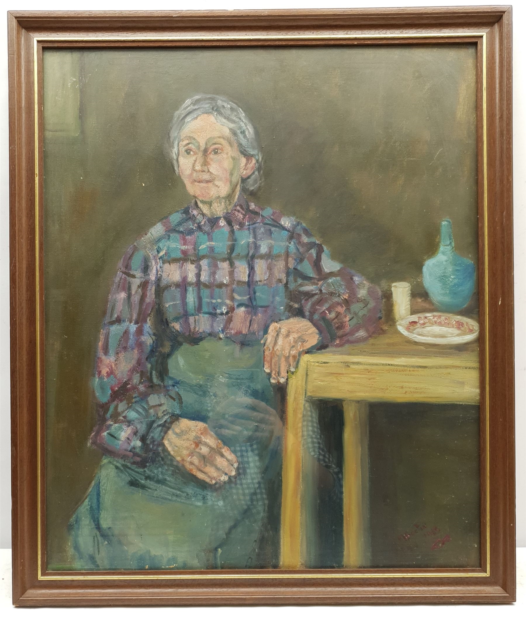 M Beeton | Scottish Nana in Tartan (1963) | MutualArt