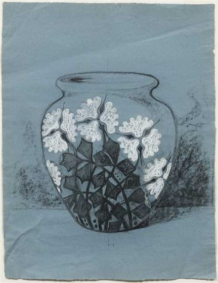 Augusto Giacometti | Vase painted with flowers (Circa 1899) | MutualArt