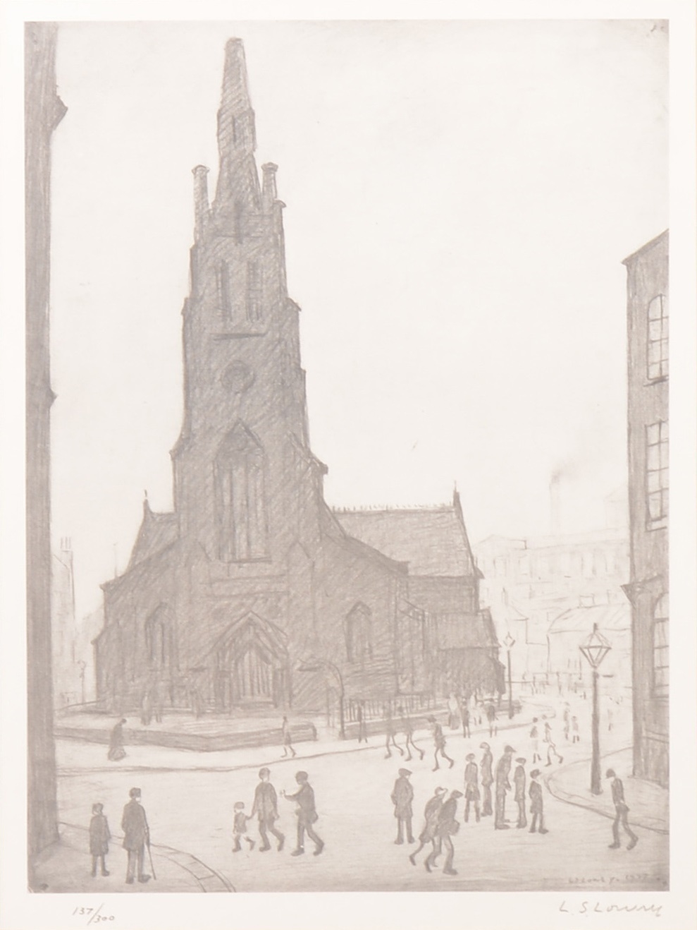Laurence Stephen Lowry | St Simon's Church, Salford, | MutualArt