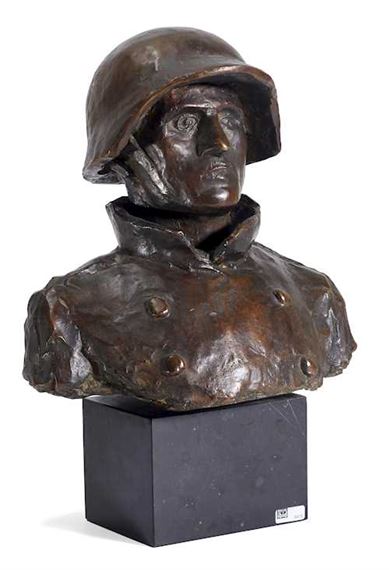 Karl Geiser | Soldatenkopf (head of a soldier) | MutualArt