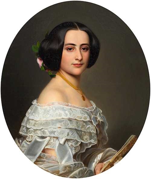Hermann Winterhalter | Portrait of Miss Charlotte Richard-Moser | MutualArt