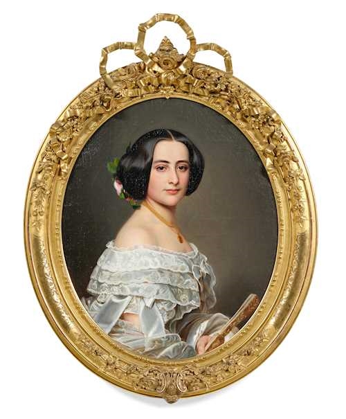 Hermann Winterhalter | Portrait of Miss Charlotte Richard-Moser | MutualArt